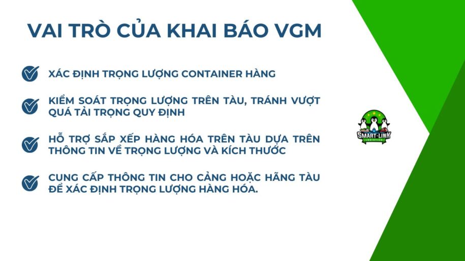 CHI TIẾT VGM LÀ GÌ? VAI TRÒ CỦA VGM TRONG LOGISTICS - Smartlink