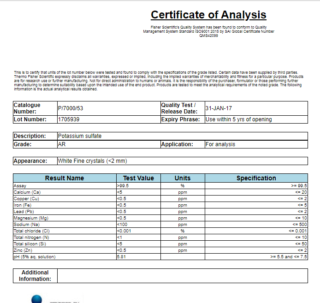 DETAILED UNDERSTANDING OF THE CERTIFICATE OF ANALYSIS (COA) - Smartlink